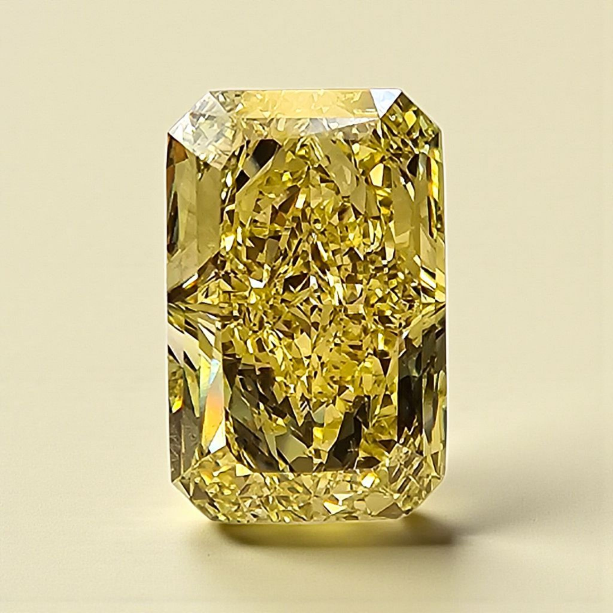 3ct Fancy Intense Yellow Elongated Radiant Cut Diamond – Rare Colors