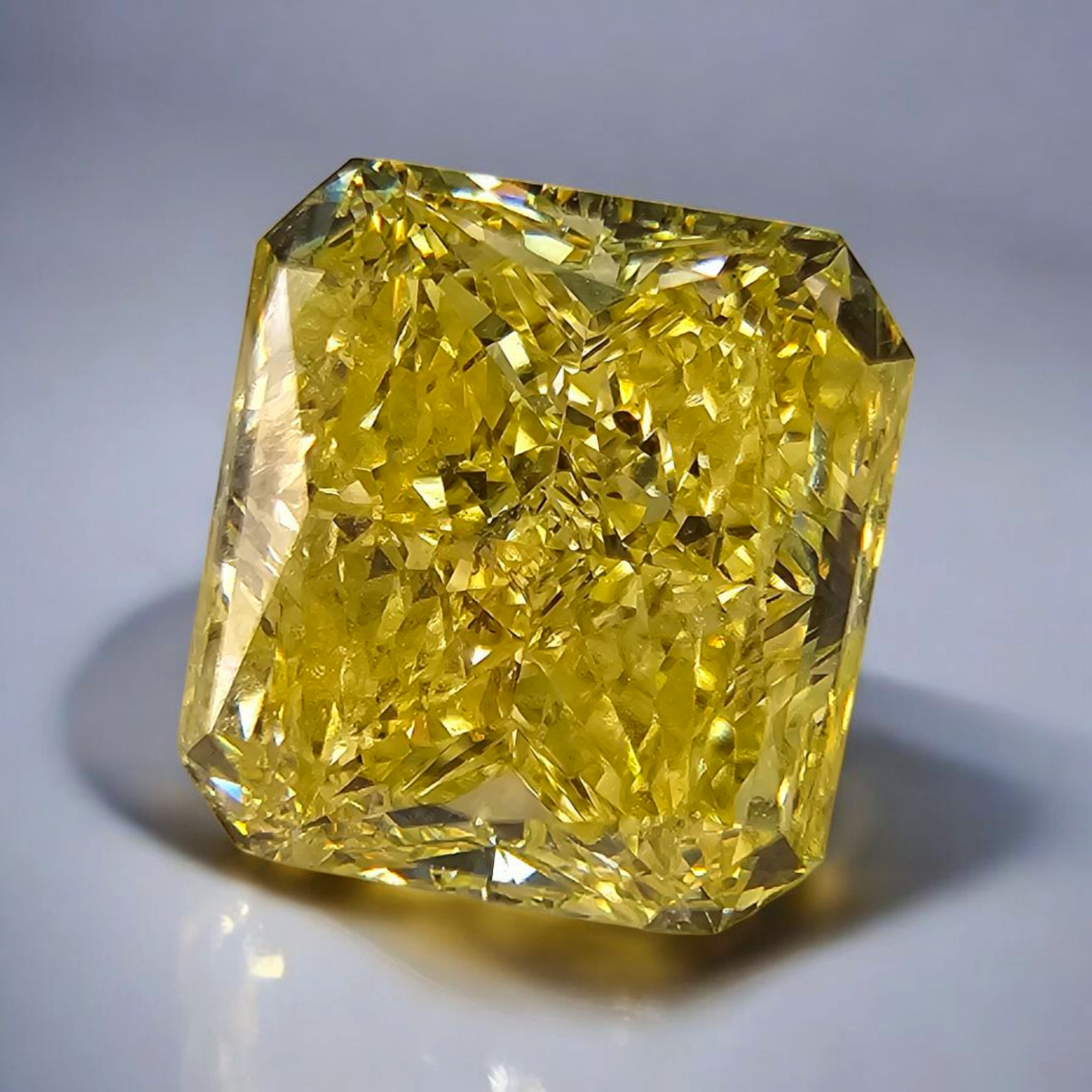 3.70ct Fancy Intense Yellow Radiant Cut Diamond – Rare Colors