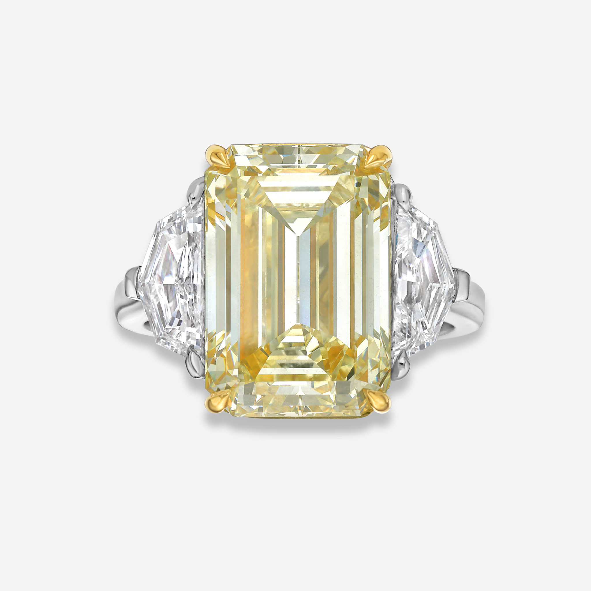 5 Carat Yellow Emerald Diamond Engagement Ring – Rare Colors